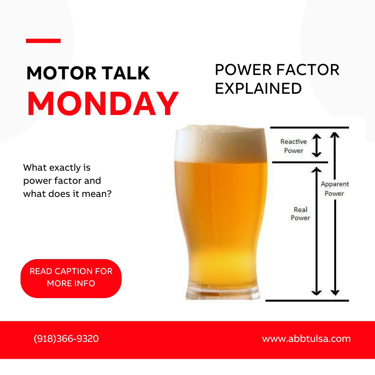Motor Talk Monday - Power Factor Explained - ABB District Office of Tulsa