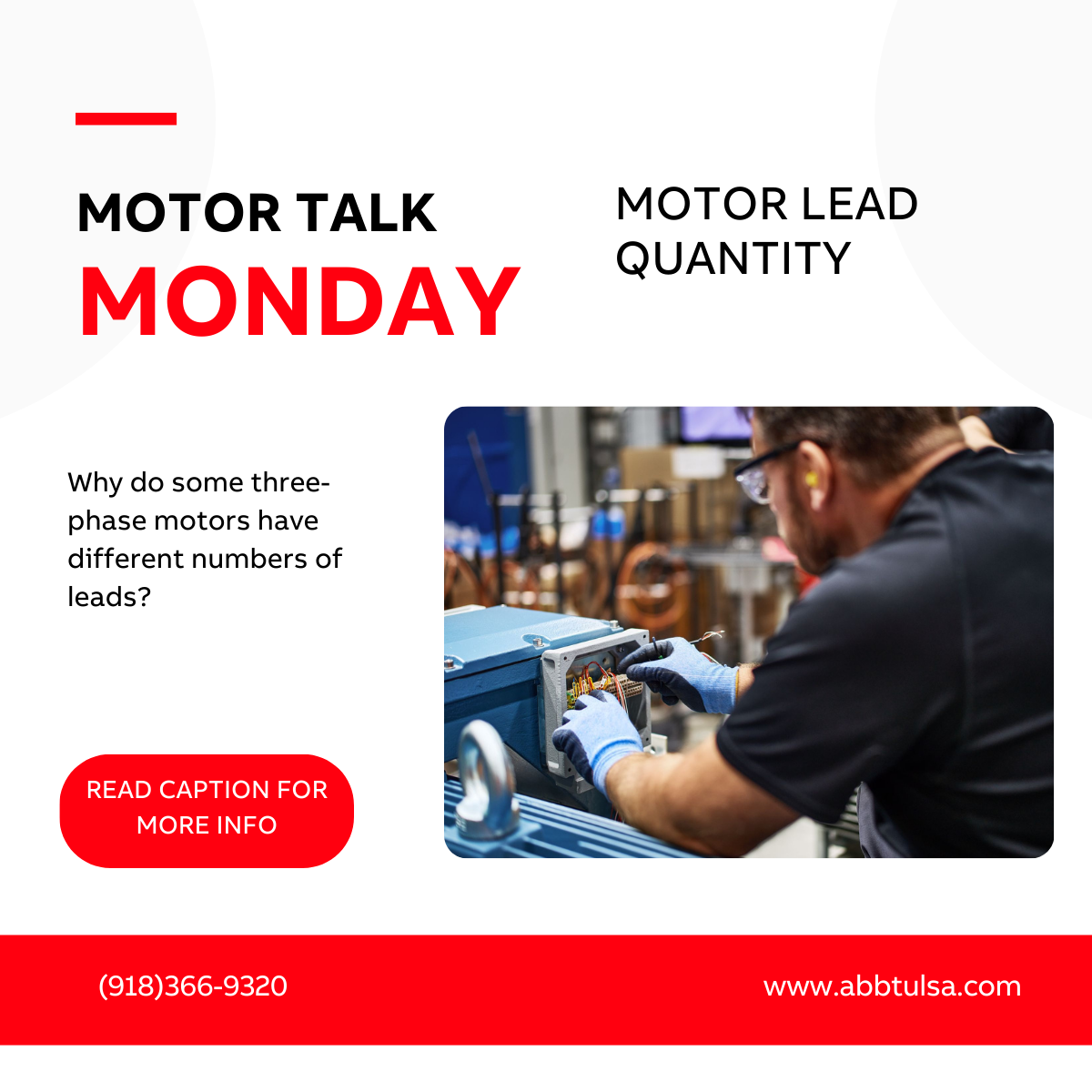 Motor Talk Monday - Motor Lead Quantity - ABB District Office of Tulsa